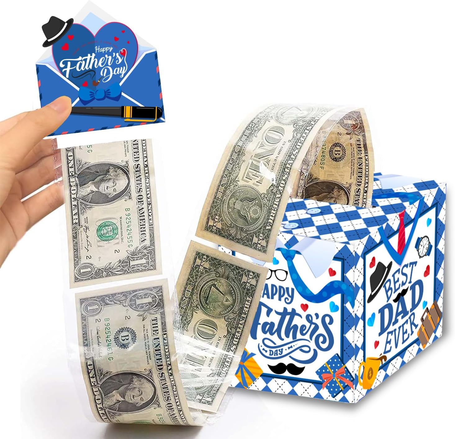 Amazon.com: Happy Father's Day Money Pull Box for Cash Best Dad Ever ...