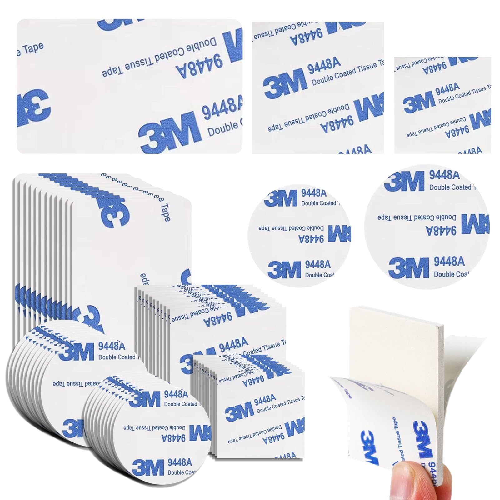 150Pcs 3M Double Sided Adhesive Tape Pads, Foam Tape Strong Pad ...