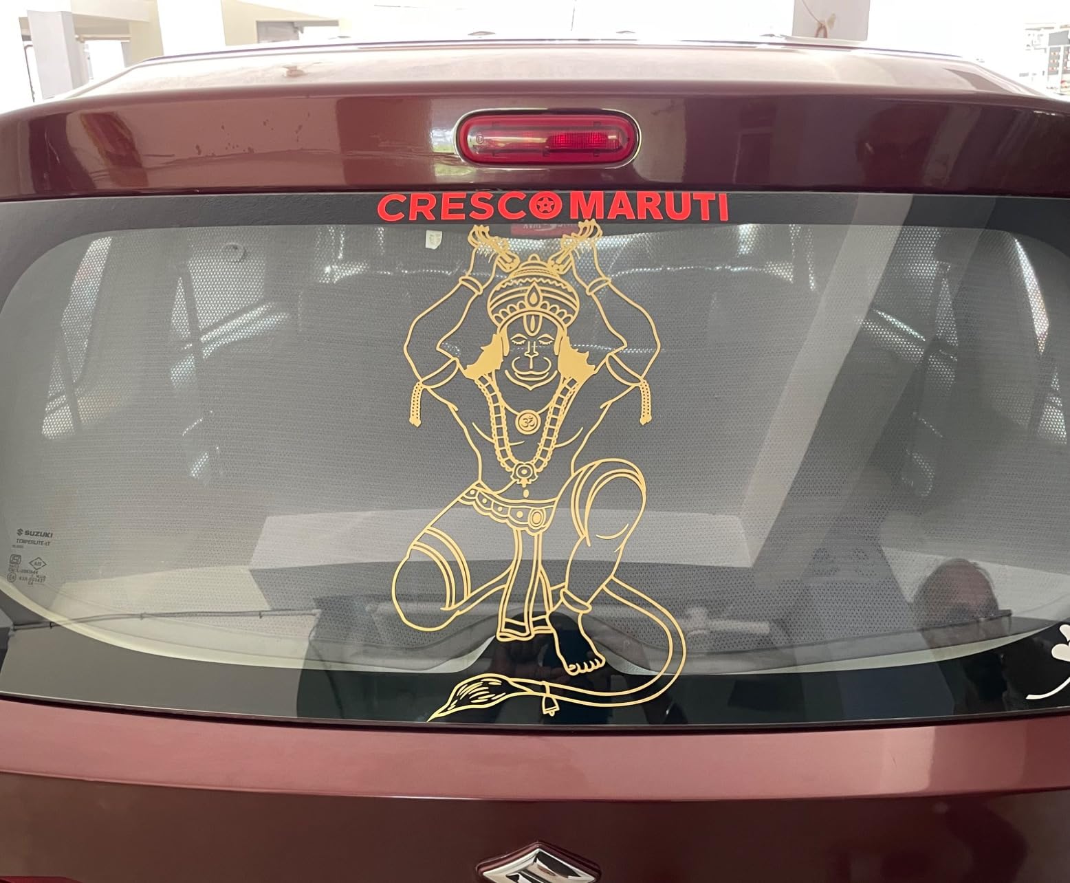 WallDesign Vinyl Decals Stickers Hanuman Meditating Copper Colour ...