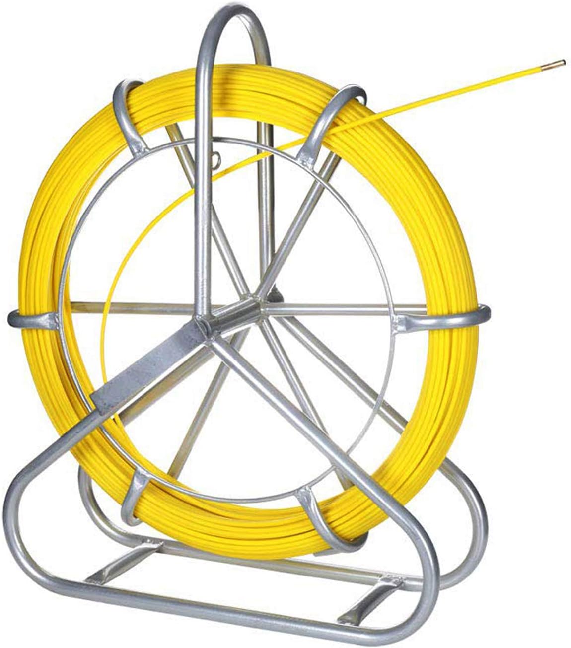 INTBUYING 8mm 328ft(100m) Duct Rodder Fish Tape Continuous Fiberglass ...