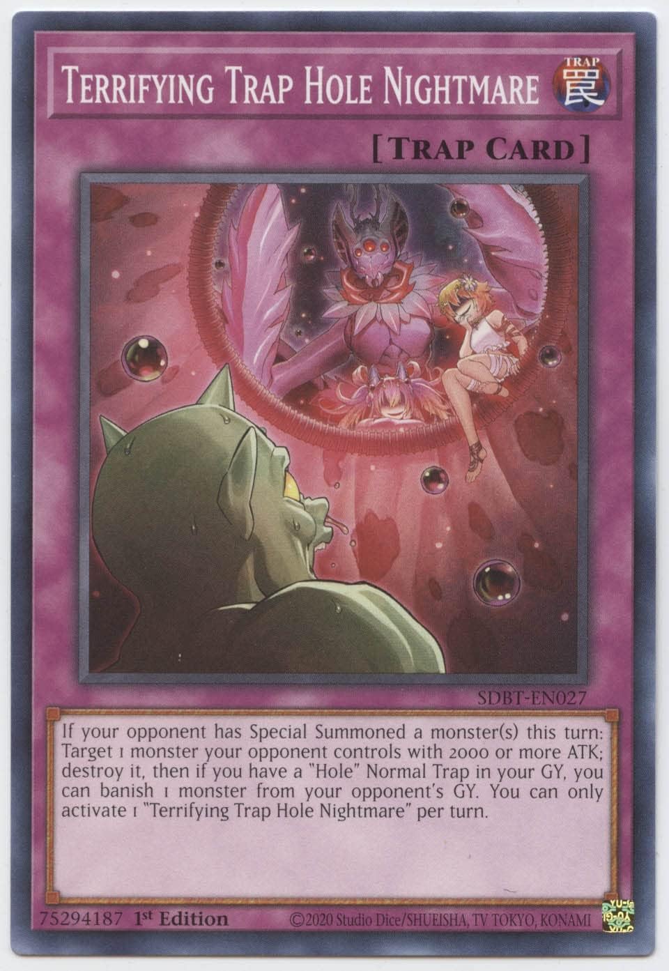 Amazon.com: Terrifying Trap Hole Nightmare - SDBT-EN027 - Common - 1st Edition : Toys & Games