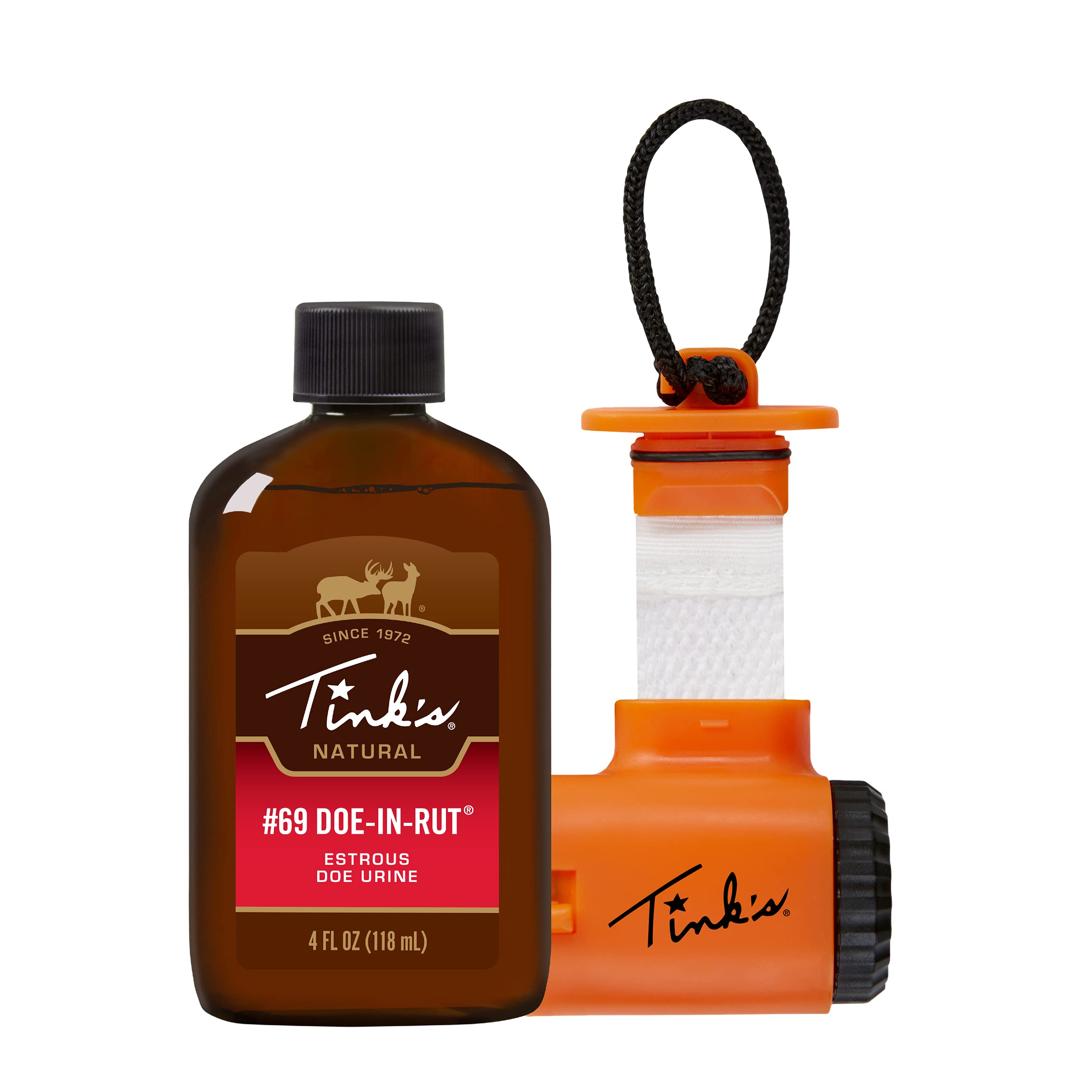 Snapklik.com : TINKS 4 Oz #69 Doe-in-Rut Buck Lure & Scent Reel Combo Pack