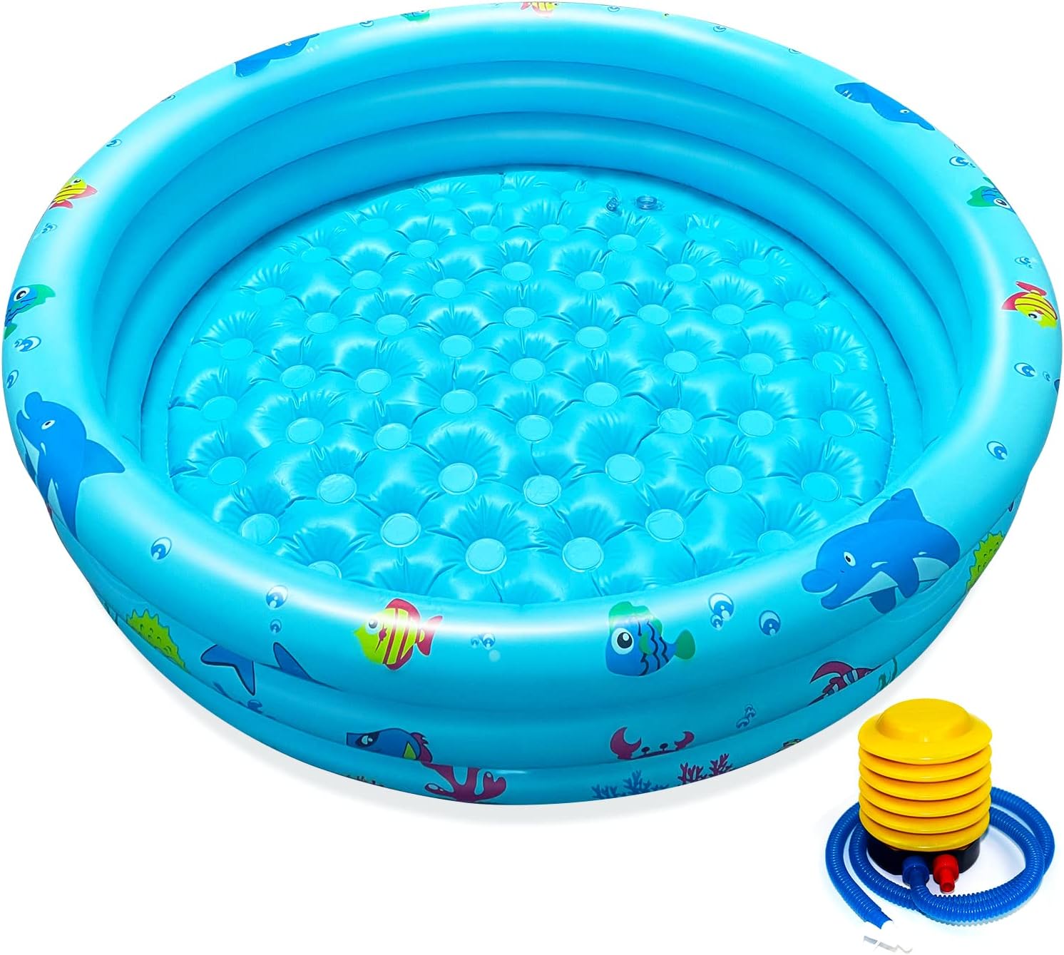 Jiosdo Paddling Pool, Φ110x27cm Inflatable Baby Pool Kids Swimming Pool ...
