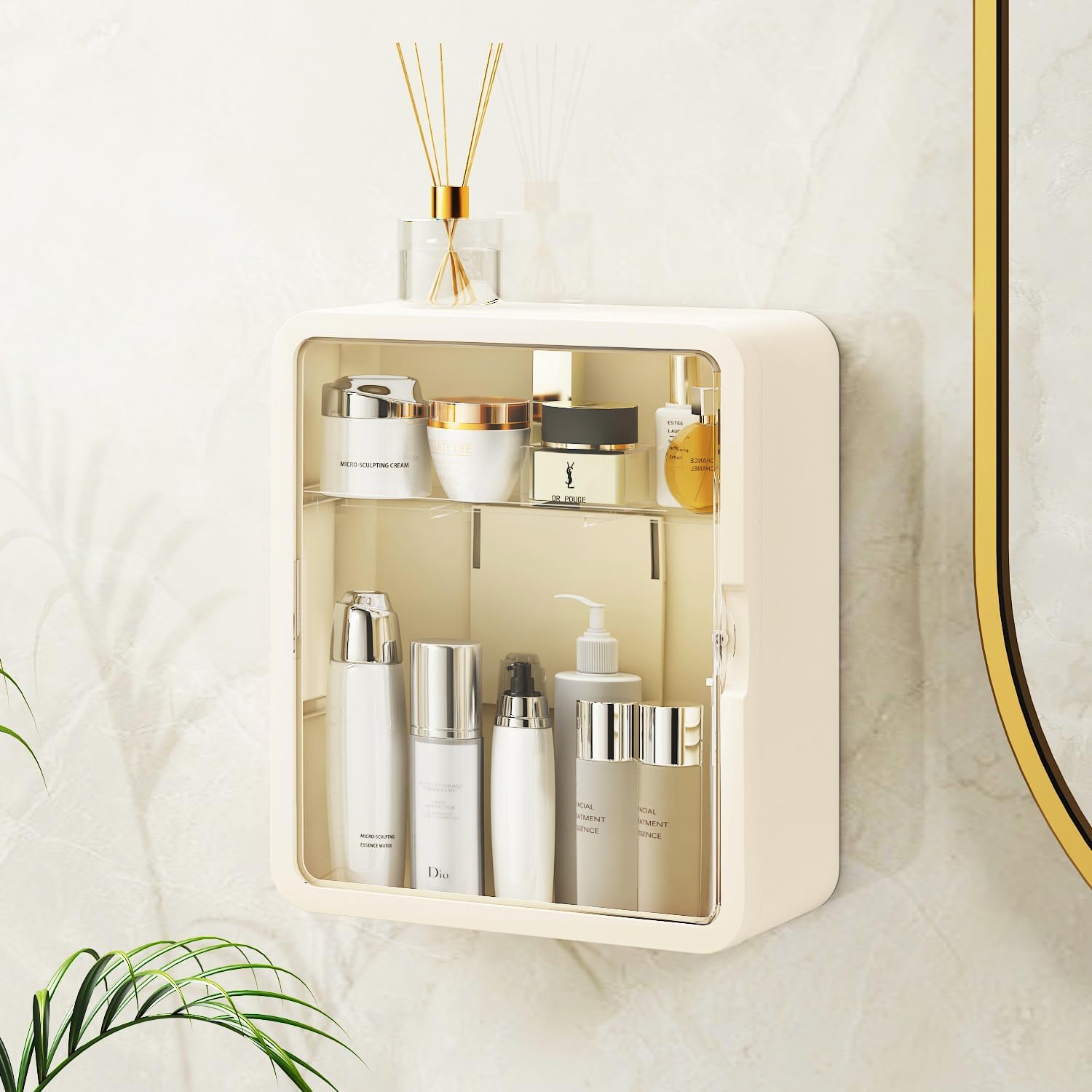 Amazon.com: Makeup Organizer Shelf,Wall-Hanging Cosmetics Organizer and ...