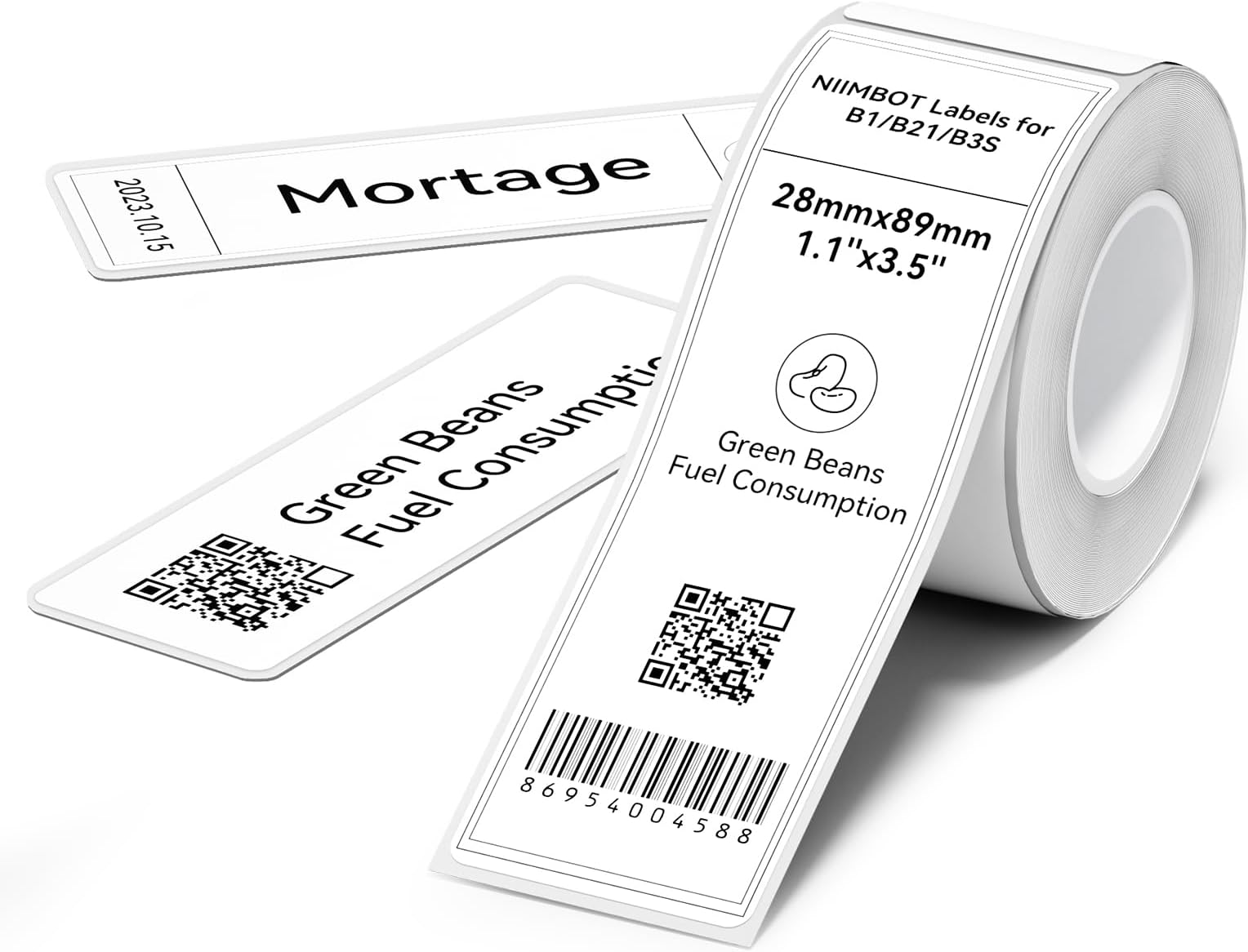 Amazon.com : NIIMBOT Labels for B1 B21 B3S, Thermal Printer Labels 1.18 ...