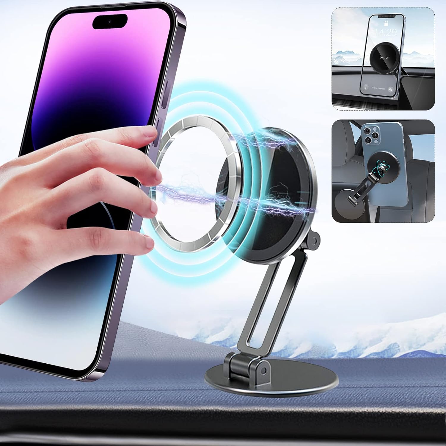 Amazon.com: Magnetic Car Phone Holder Mount for Tesla Model 3/Y/X/S ...