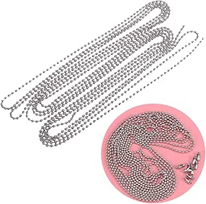 Amazon.com: EXCEART 3 Meters Ball Chain, Beaded Necklace Chains ...