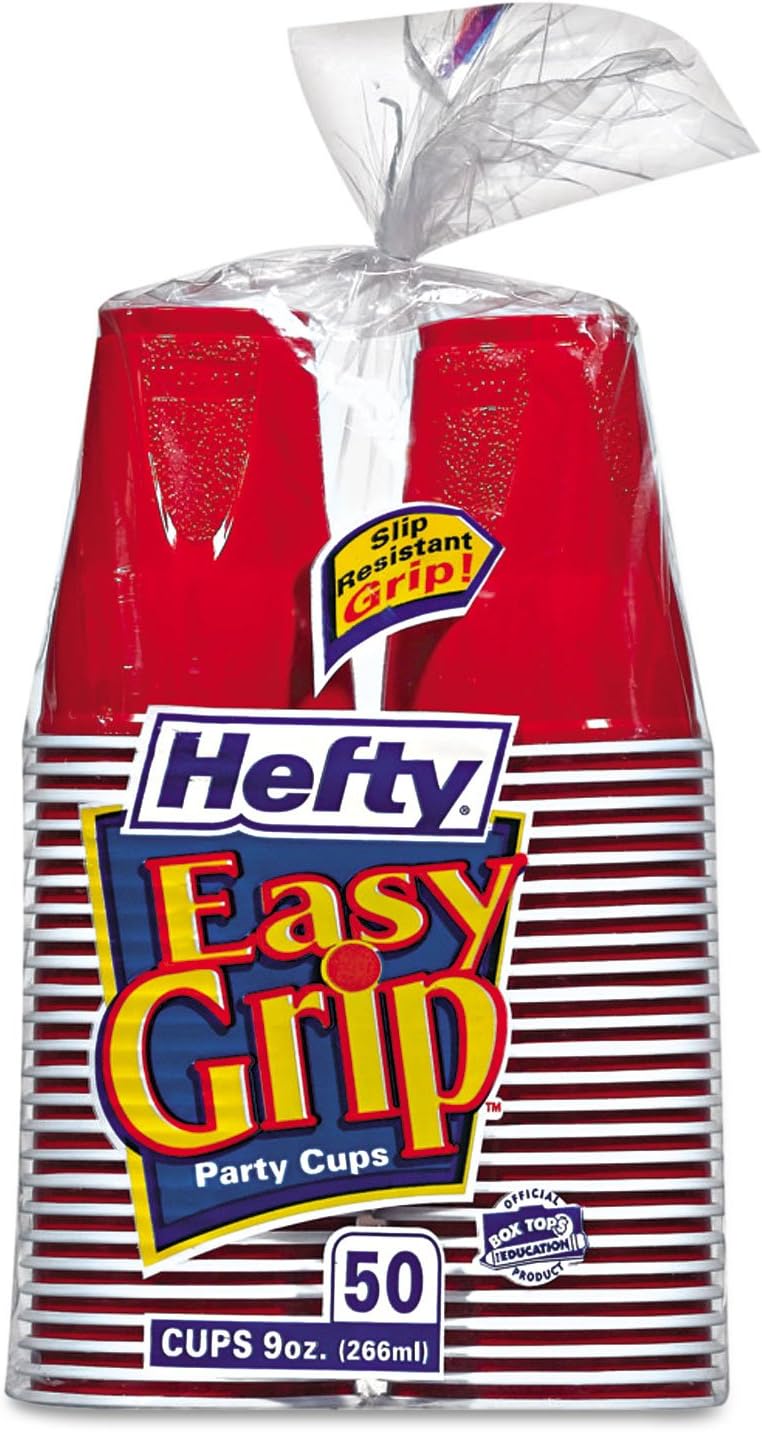 Amazon.com: Hefty C20950 Easy Grip Disposable Plastic Party Cups, 9 oz ...