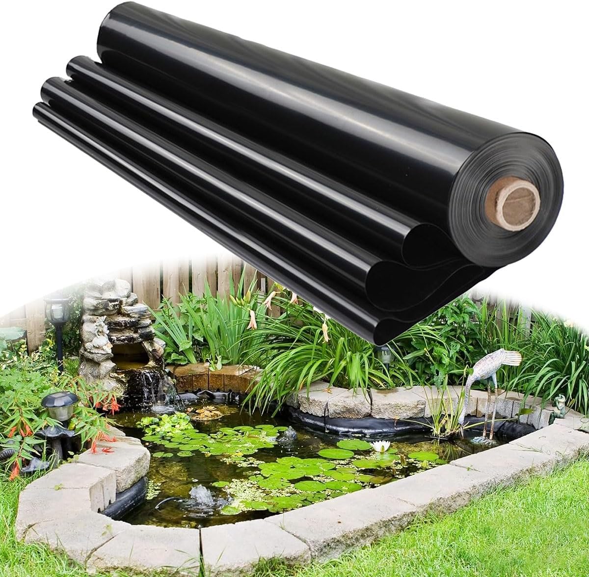 Flexible Pond Liner Heavy Duty Fish Pond Liners, 1x1m 2x4m 6x8m 8x10m ...