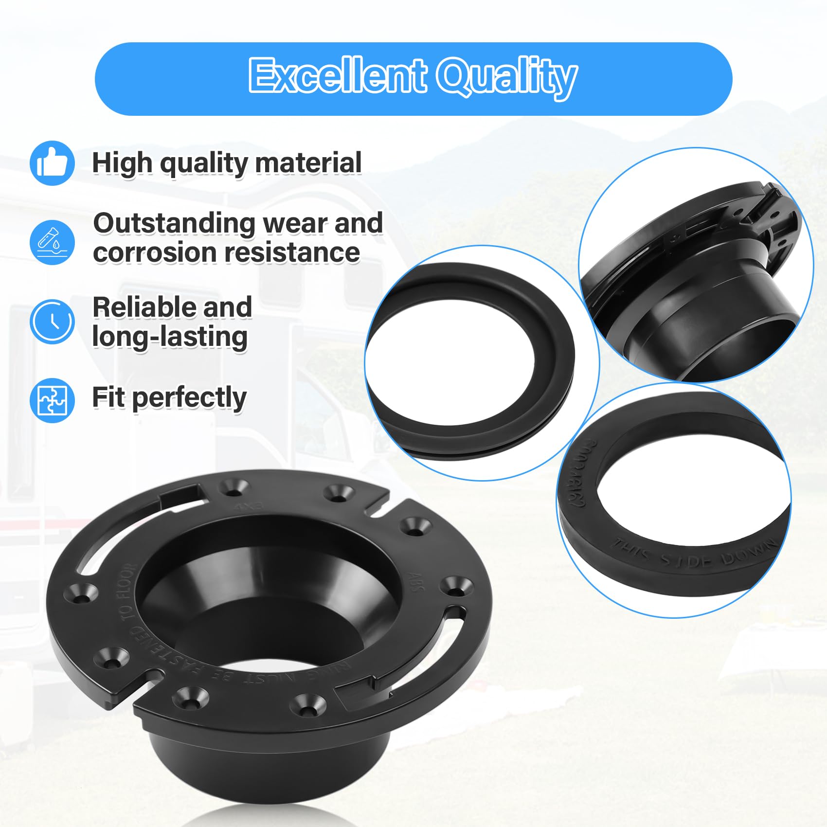 Dometic 300 310 320 Repair Kit Flange Gasket RV Toilet Seal And 3 ...