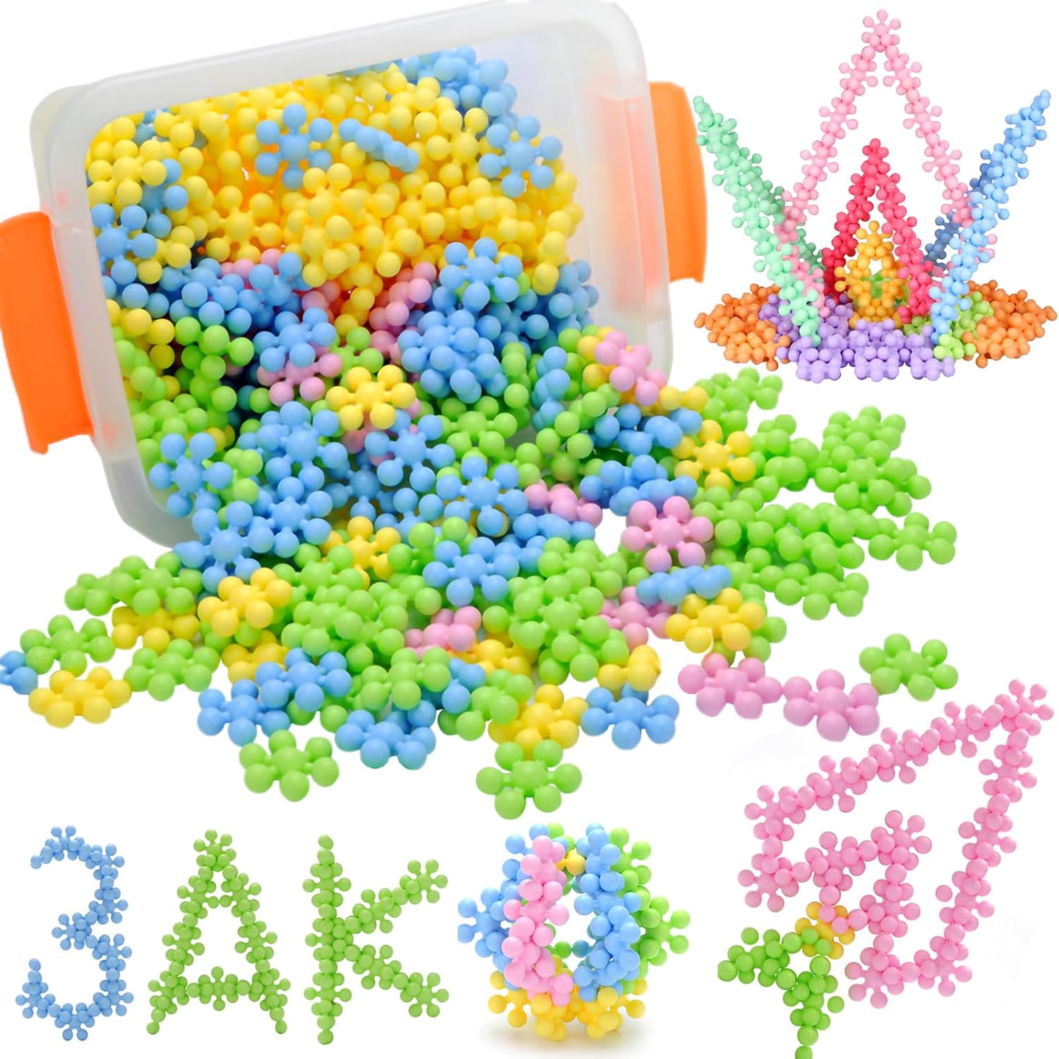 Amazon.com: EXBEPE Interlocking Building Blocks 300 PCS Macaron Color ...