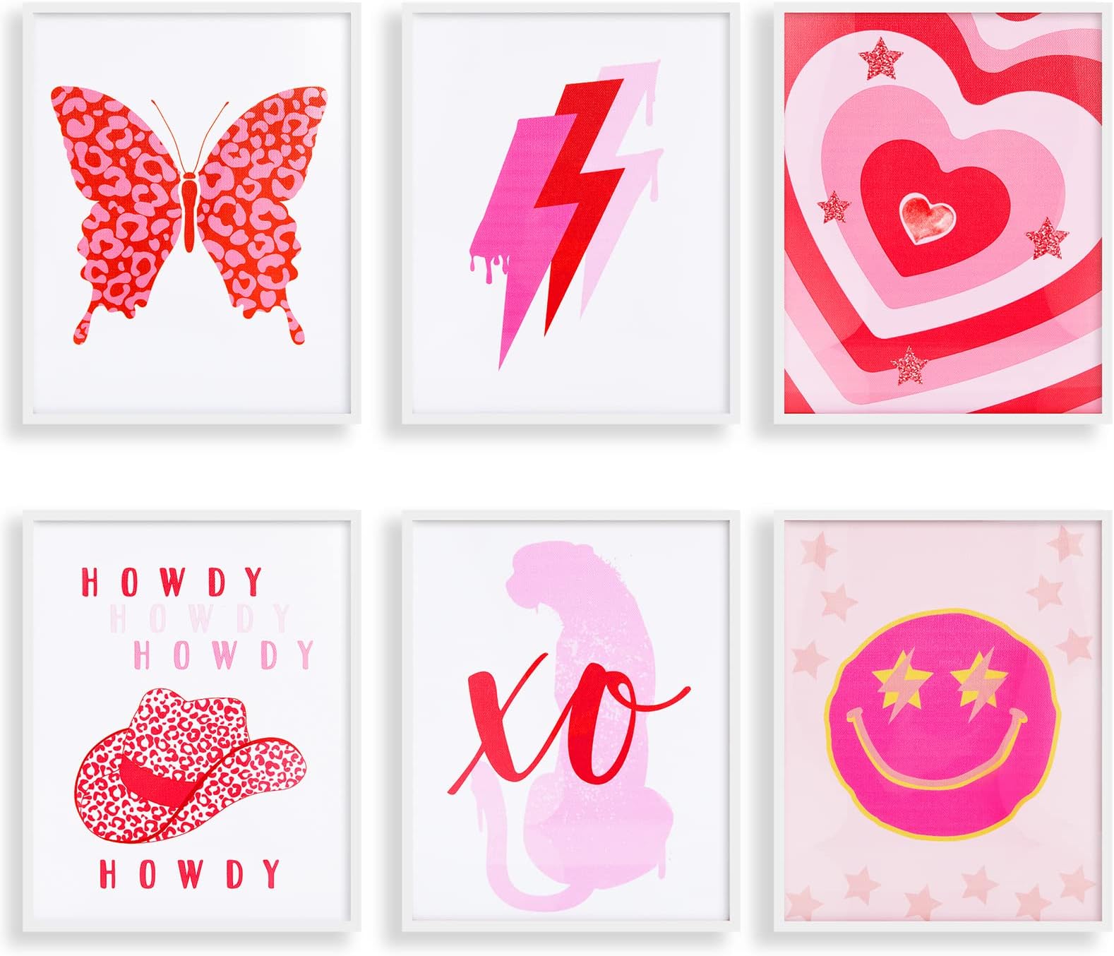 Amazon.com: GENSTEUO 9Pcs Cute Preppy Room Decor Aesthetic, Wall Art ...