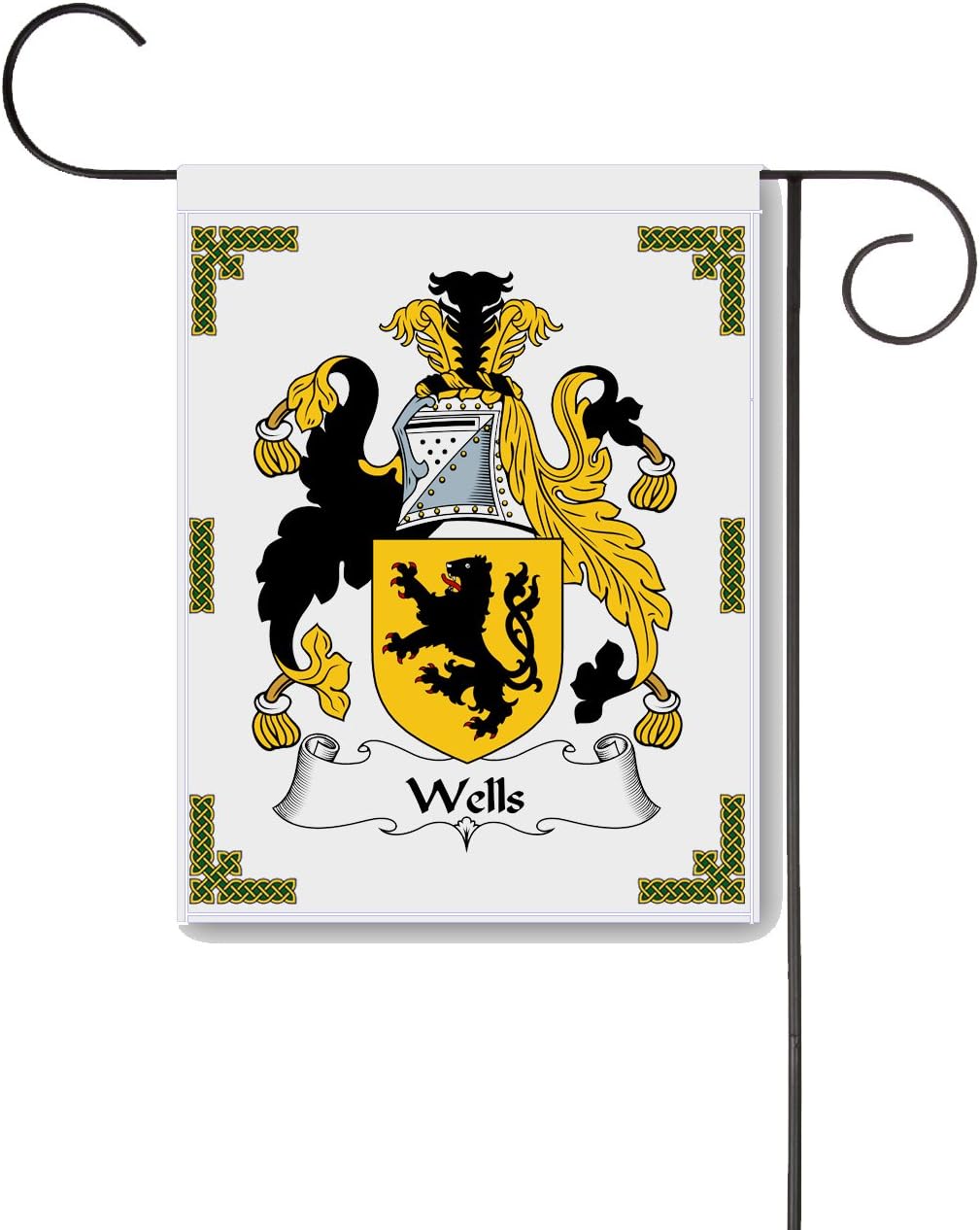 Amazon.com : Wells Coat of Arms/Wells Family Crest 11 X 15 Garden Flag ...