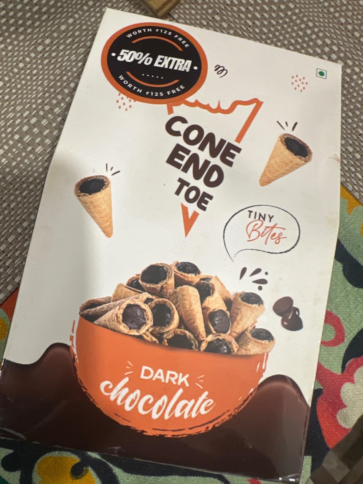 Cone End Toe Mini Waffle cone, Mini chocolate cone, Conio waffle cone ...