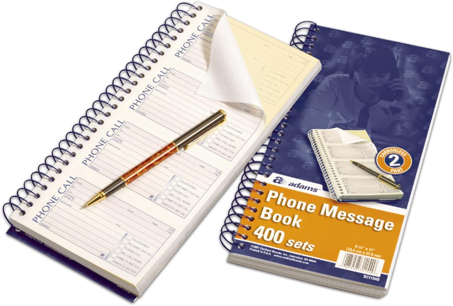 Amazon.com : Adams Message Book/Phone Call, Carbonless Duplicate, 5.50 ...