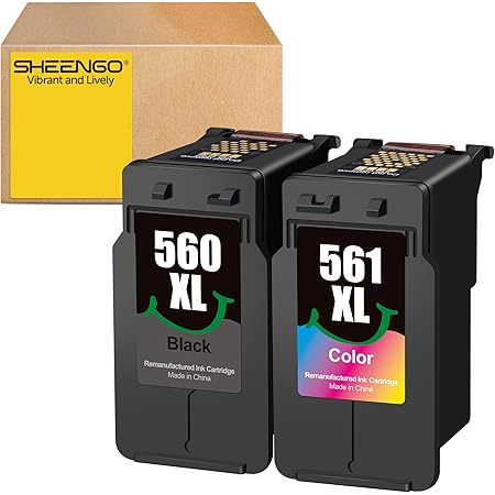 COLORETTO PG-560XL CL-561XL Remanufactured for Canon 560 XL 561XL Ink ...
