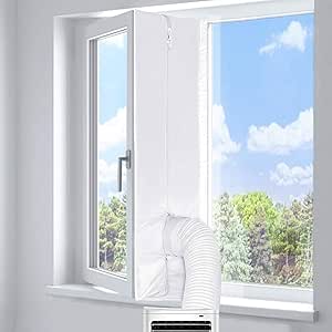 Universal Portable AC Window Vent Kit, 118inch/300cm Air Conditioner ...