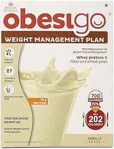 Obesigo BLCD Weight Management Plan 406g (Vanilla Flavor, 7 Sachets of 58 g Net) : Buy Online at ...