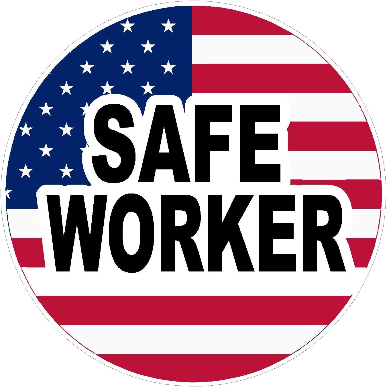 Amazon.com: Oval Safe Worker USA Flag 4x4 inches Teachings Pride Love ...