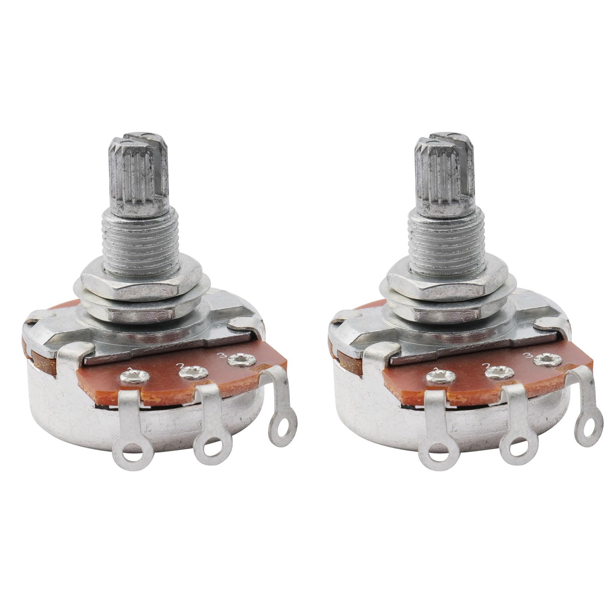 Musiclily Metric Full Size 500k Pots Split Knurled Long 18mm ...