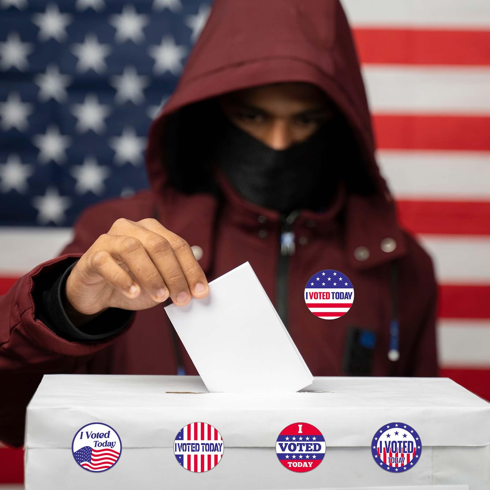 Snapklik.com : Tenceur 2000 Pcs I Voted Today Stickers 1.5 Inch Round ...