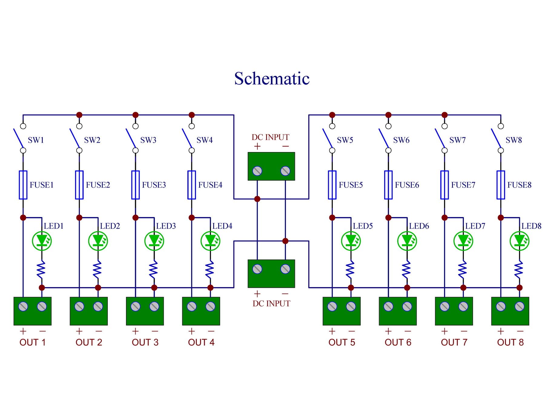 Snapklik.com : DC Power Distribution Module, Rocker Switch, Fused ...