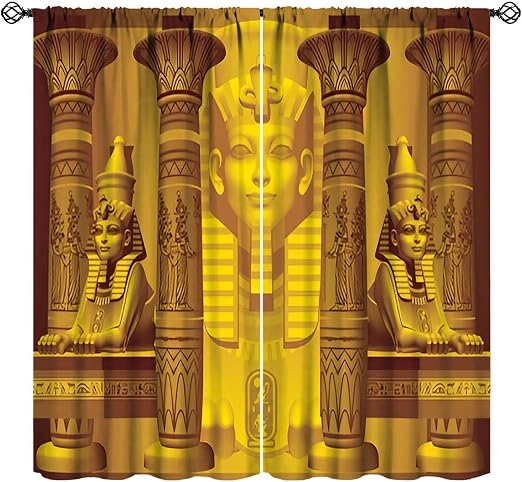 Amazon.com: Mchenxin Ancient Egyptian Curtains, Golden Egyptian ...