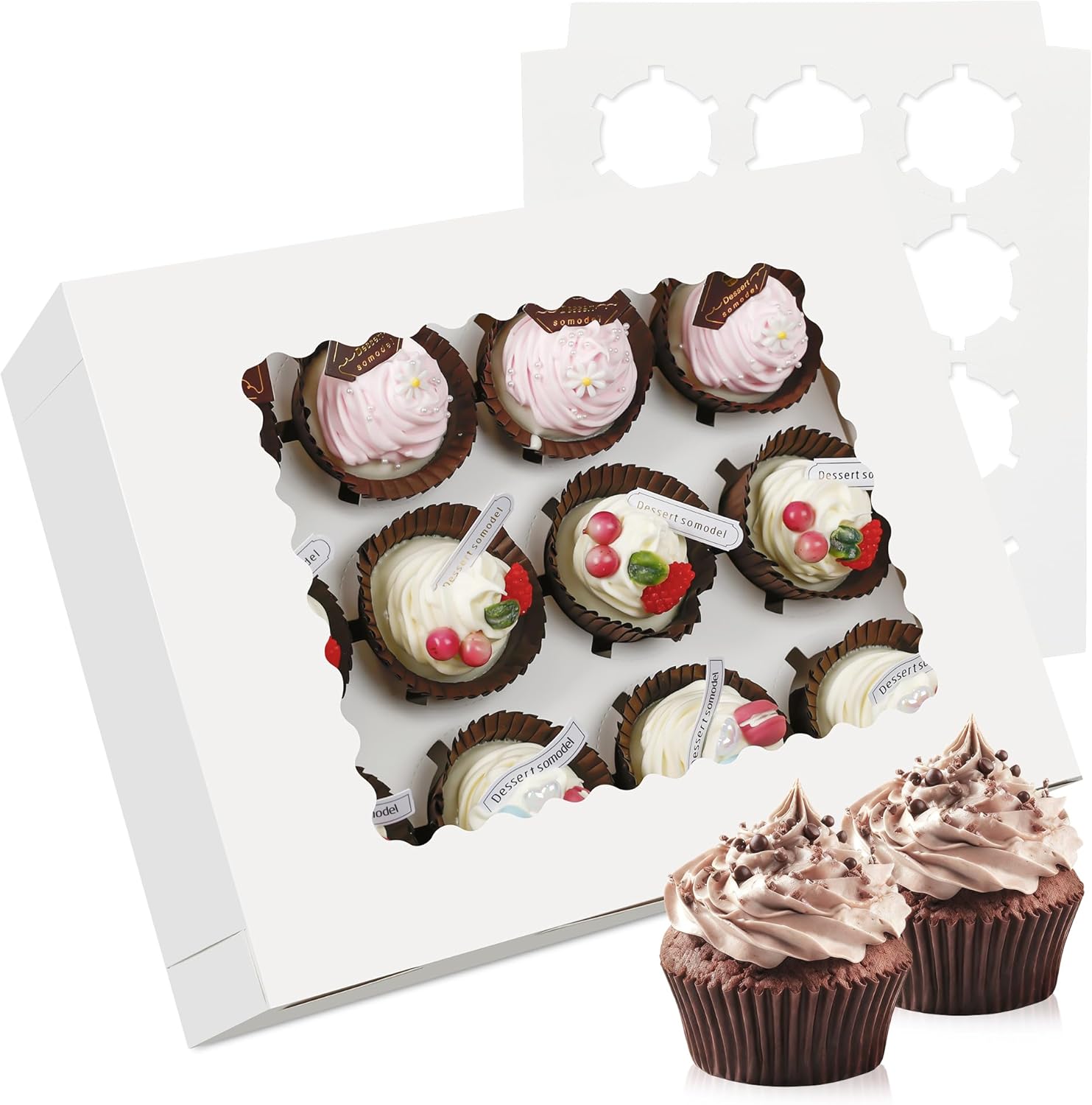 Amazon.com: MonYouGe 10-Set Cupcake Boxes Bulk with Clear Display ...