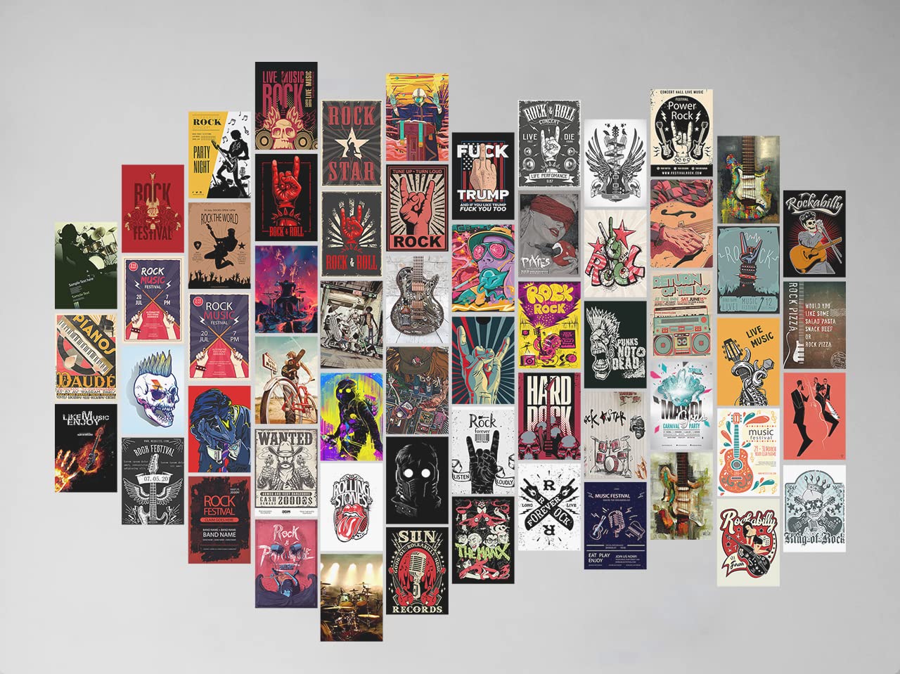 Buy 60PCS Vintage Rock Wall Collage Kit, Collage Print Kit, Aesthetic ...
