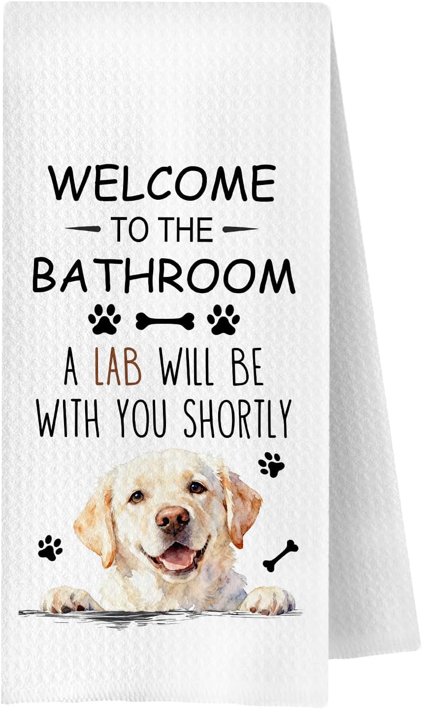 Amazon.com: JWERBENPEY Funny Labrador Retriever Dog Hand Towels, Yellow ...