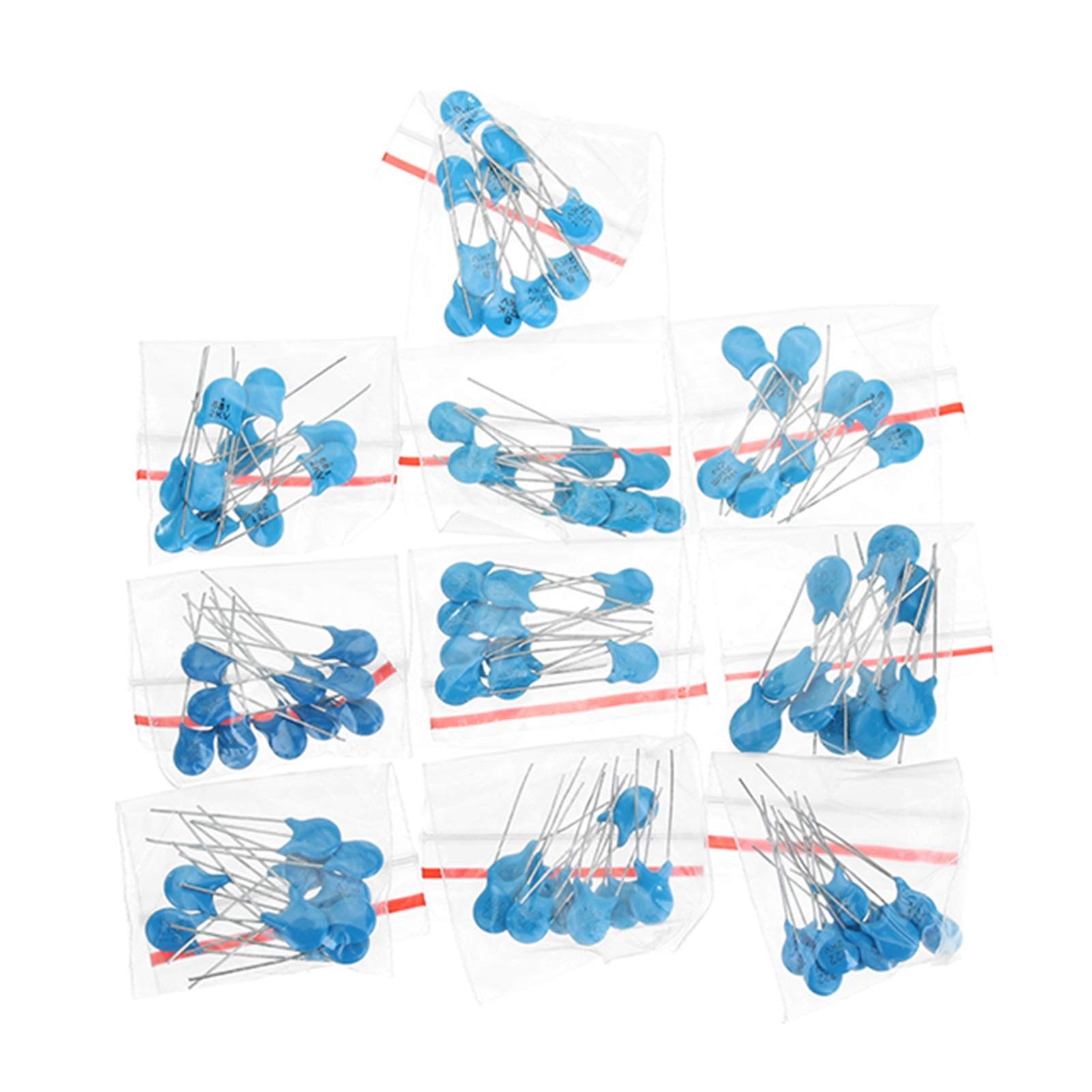 Buy JSJJAUA Capacitors 200pcs/lot Ceramic Capacitor Assortment set 1KV ...