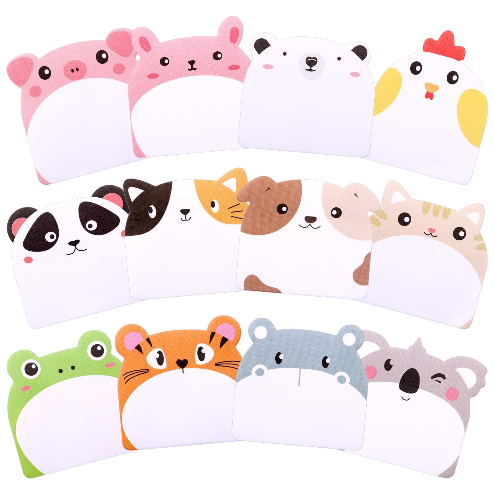 Amazon.com : JIANTA 12 Pcs Cute Sticky Notes, Cartoon Sticky Notes 12 ...