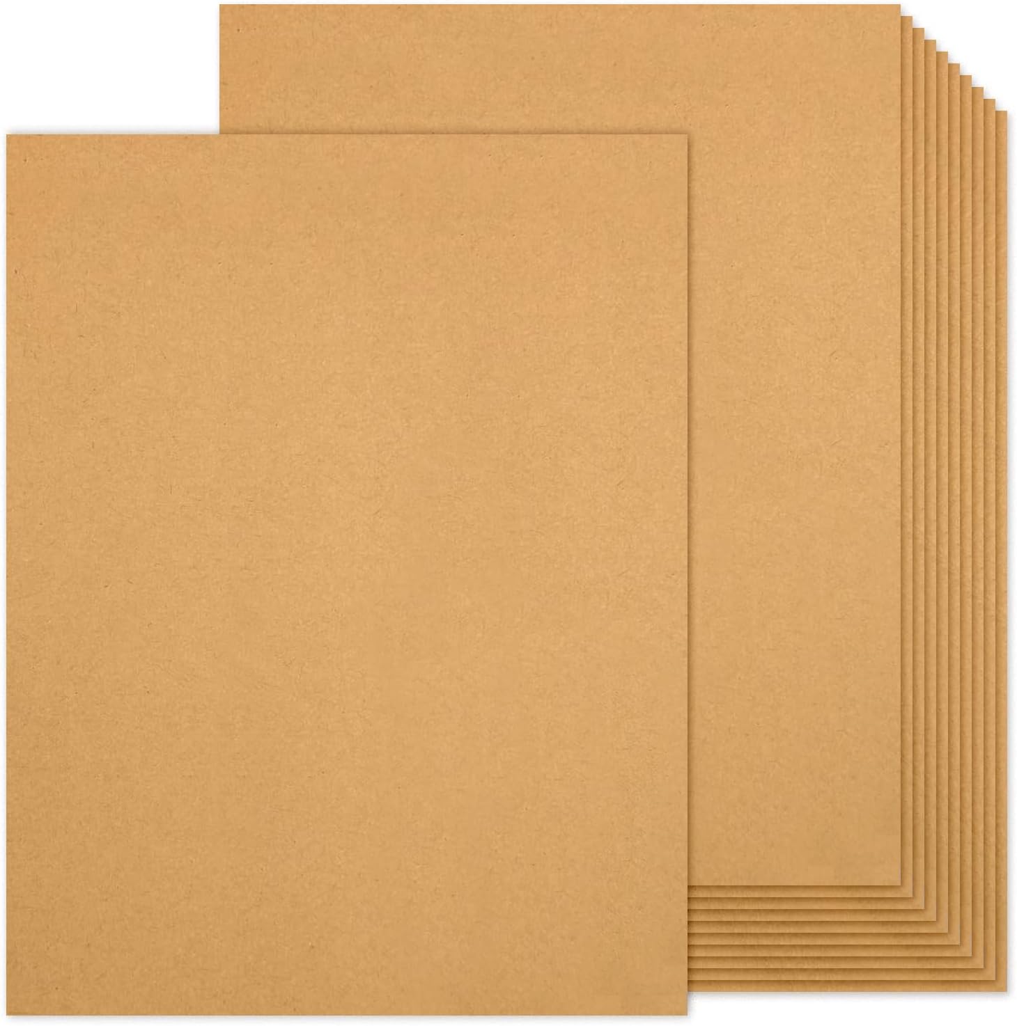 100 Sheets Light Brown Cardstock 8.5 x 11 Kraft Paper, Goefun 80lb Card ...