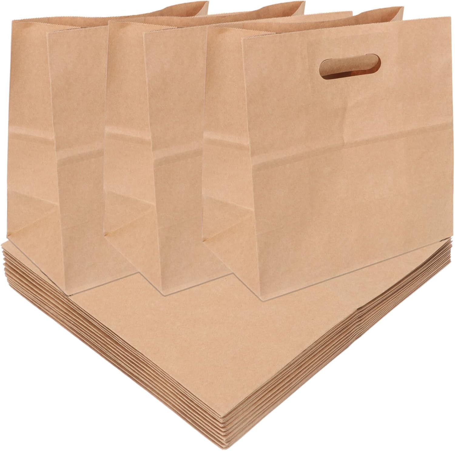 Amazon.com: Cabilock 30 Paper Bread Bags Brown Bakery Packaging Paper ...