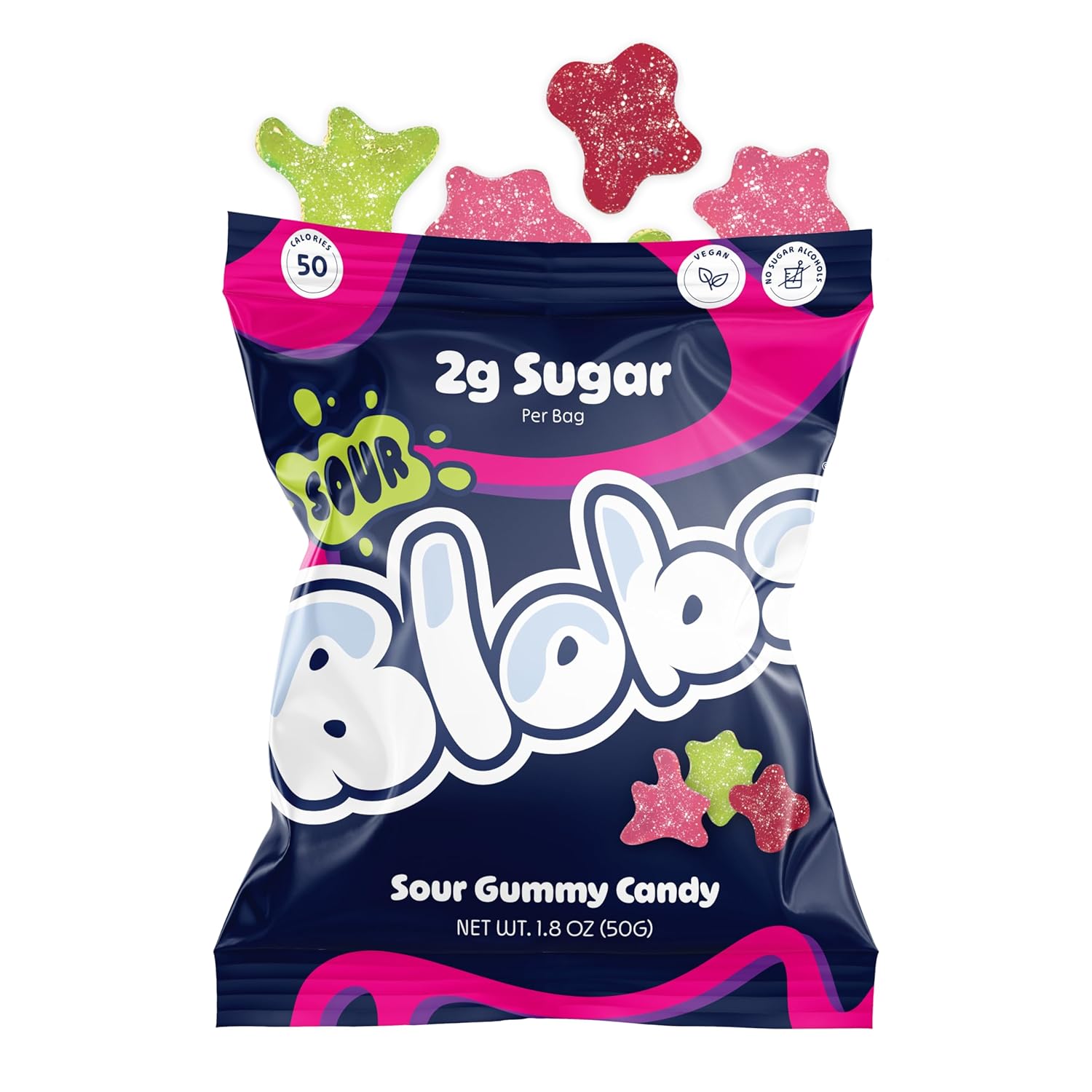 Amazon.com : Blobs SOUR Gummy Candy Low Sugar & Low Calorie- No Sugar Alcohols, Vegan, No Dyes ...