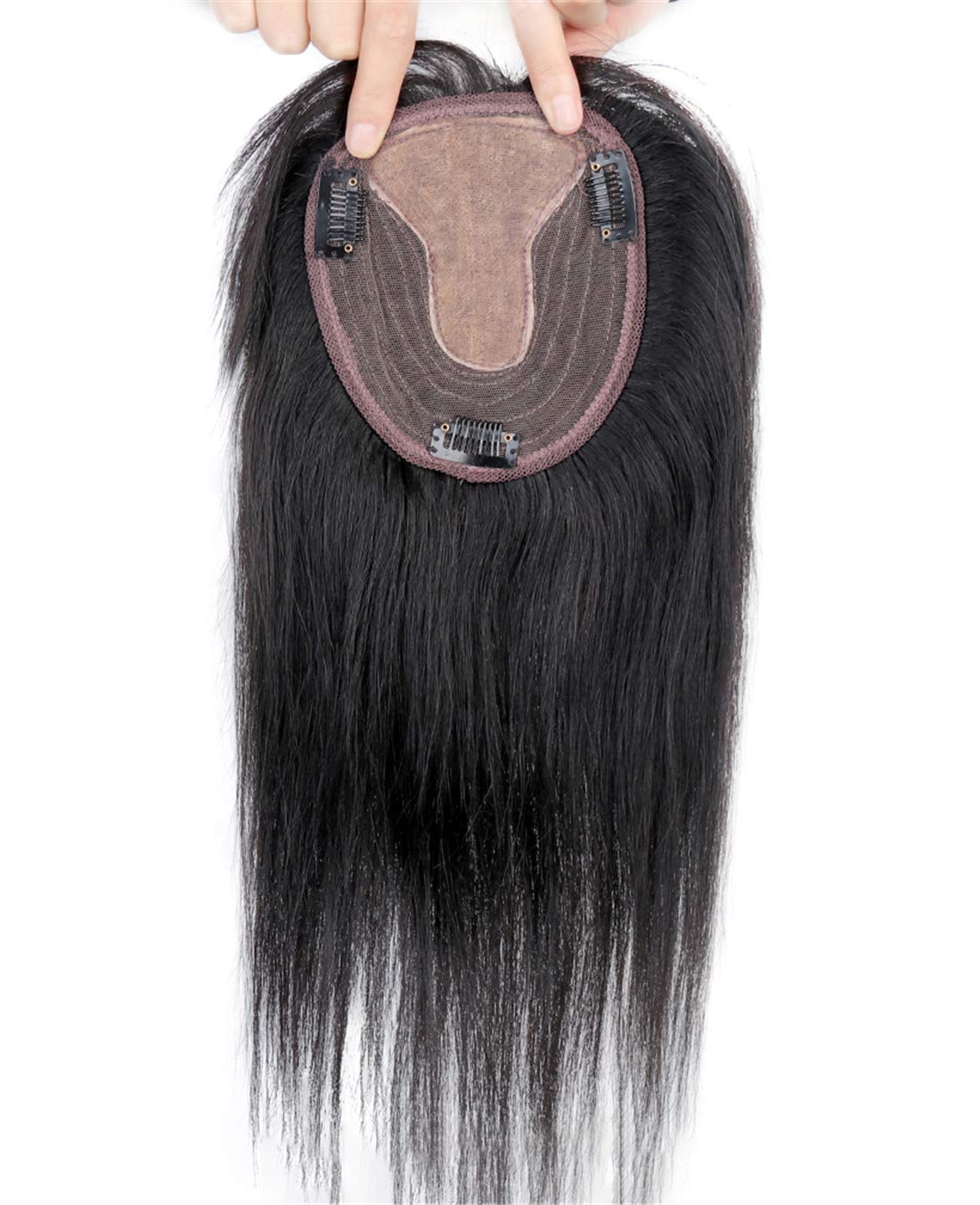 Amazon.com : Susanki Thicken Forehead Hairpiece 4.7"x5.5" Silk Base ...