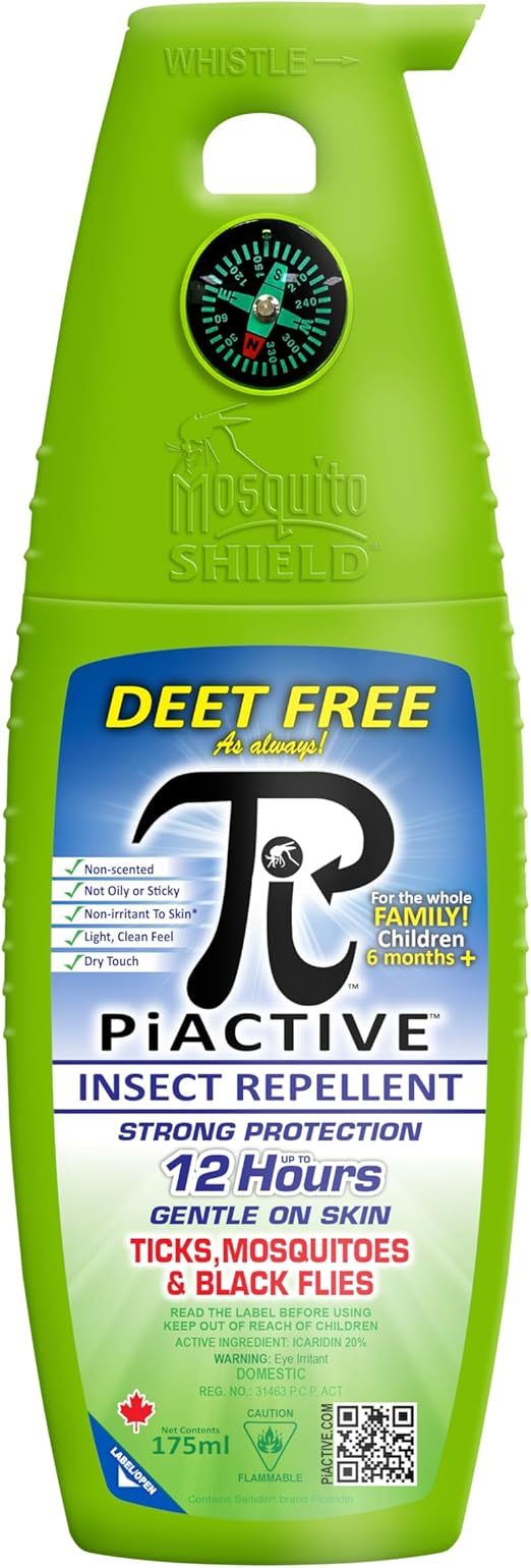 PiACTIVE - Insect Repellent Pump Spray, DEET-Free Bug Spray with 20% ...