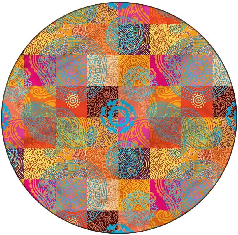 Amazon.com: JUNTAIY Small Round Tablecloth, Batik Washable Polyester ...