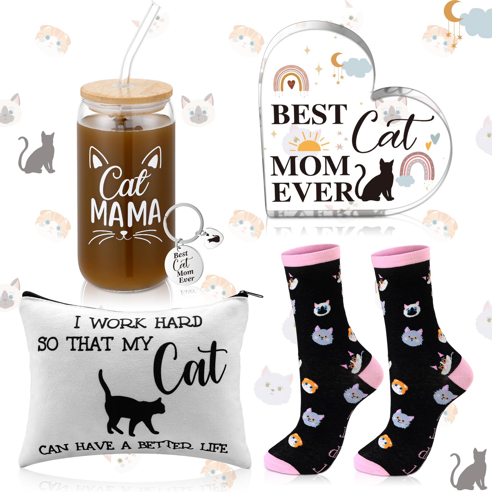 Amazon.com: Croknit Cat Gifts for Women Cat Mom Gifts for Cat Lovers ...