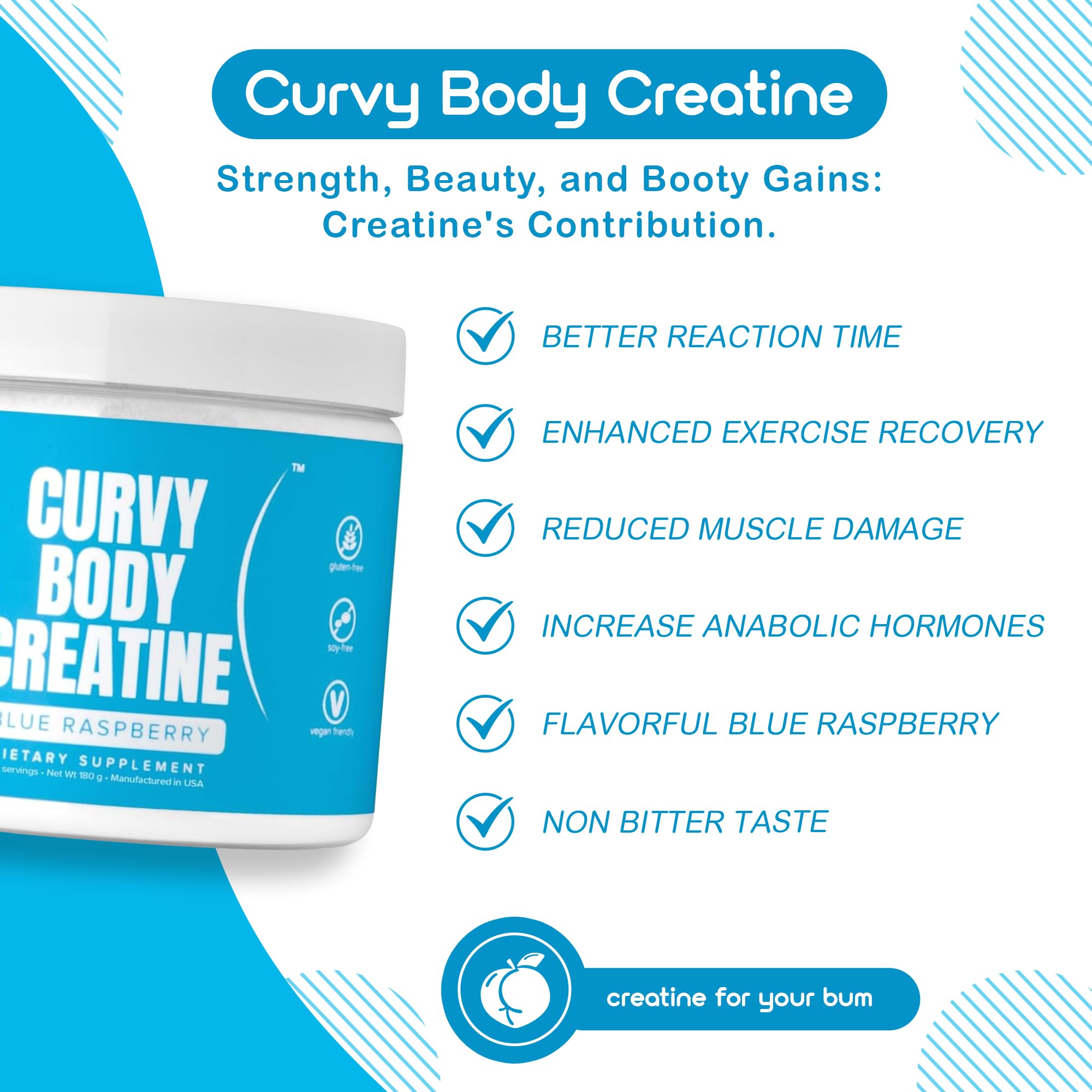 Snapklik.com : Curvy Body Bears CBB Creatine Monohydrate Powder Workout ...