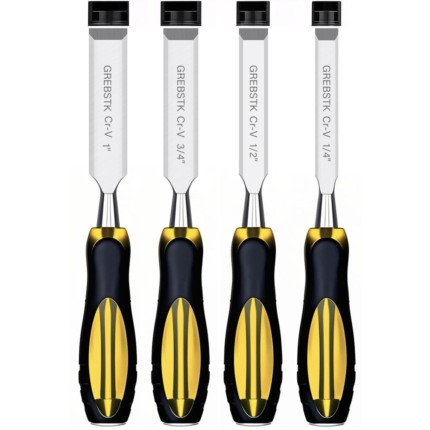 Snapklik.com : GREBSTK 4 Pcs Wood Chisel Set, CRV Steel Bevel Sharp ...
