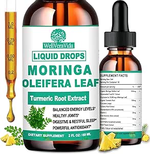 Amazon.com: Organic Moringa Liquid Drops, Pure Moringa Oleifera Leaf ...