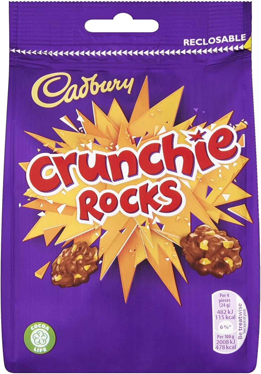 Amazon.com : Cadbury Crunchie Rocks 110g : Hard Candy : Grocery ...