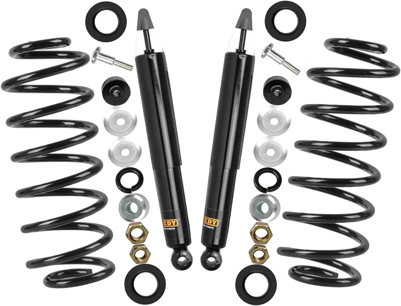 Rear Coil Spring Rear Self Leveling Air Suspension To Gas Shocks & Coil ...