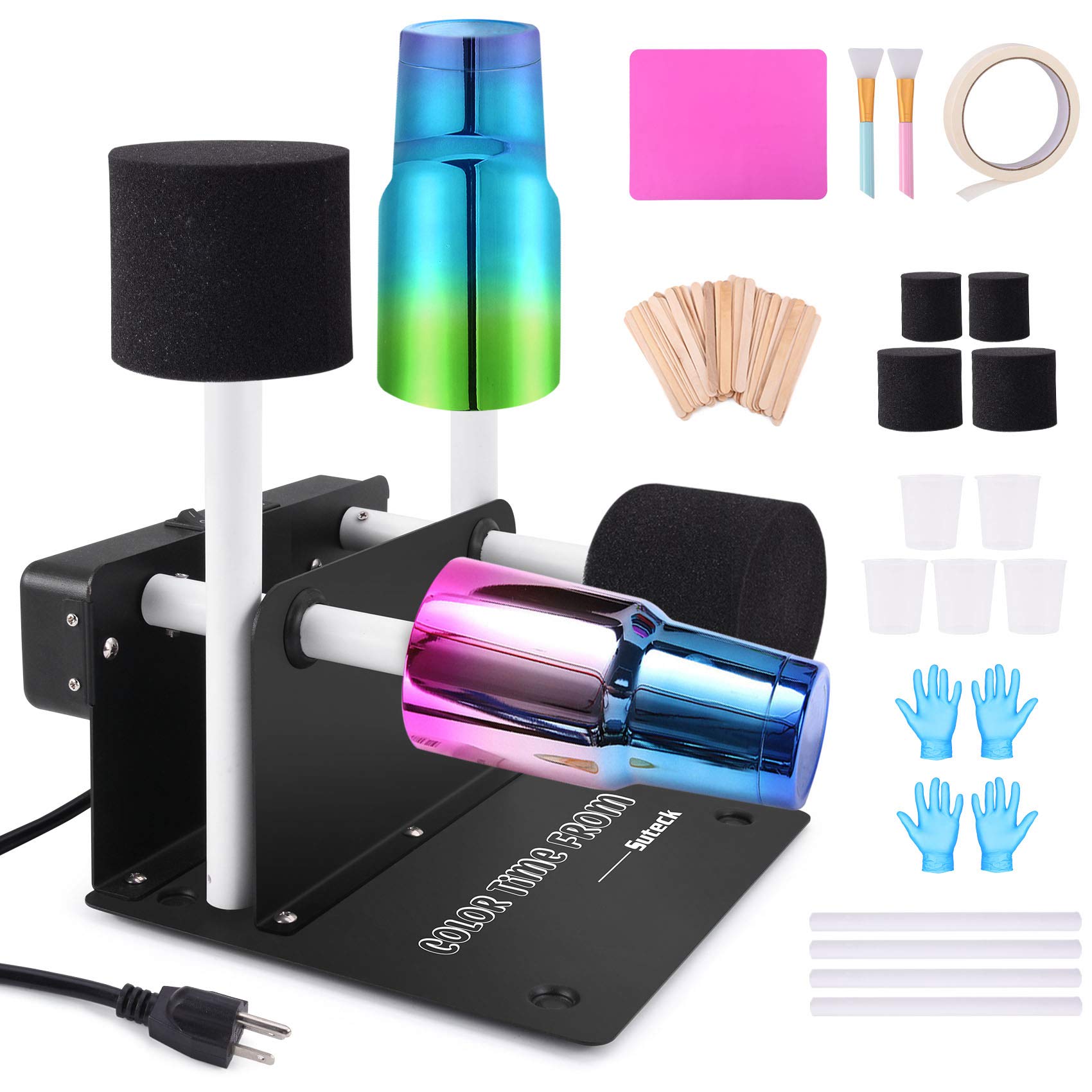 Suteck Cup Turner For Crafts Tumbler Electric Cuptisserie Spinner ...