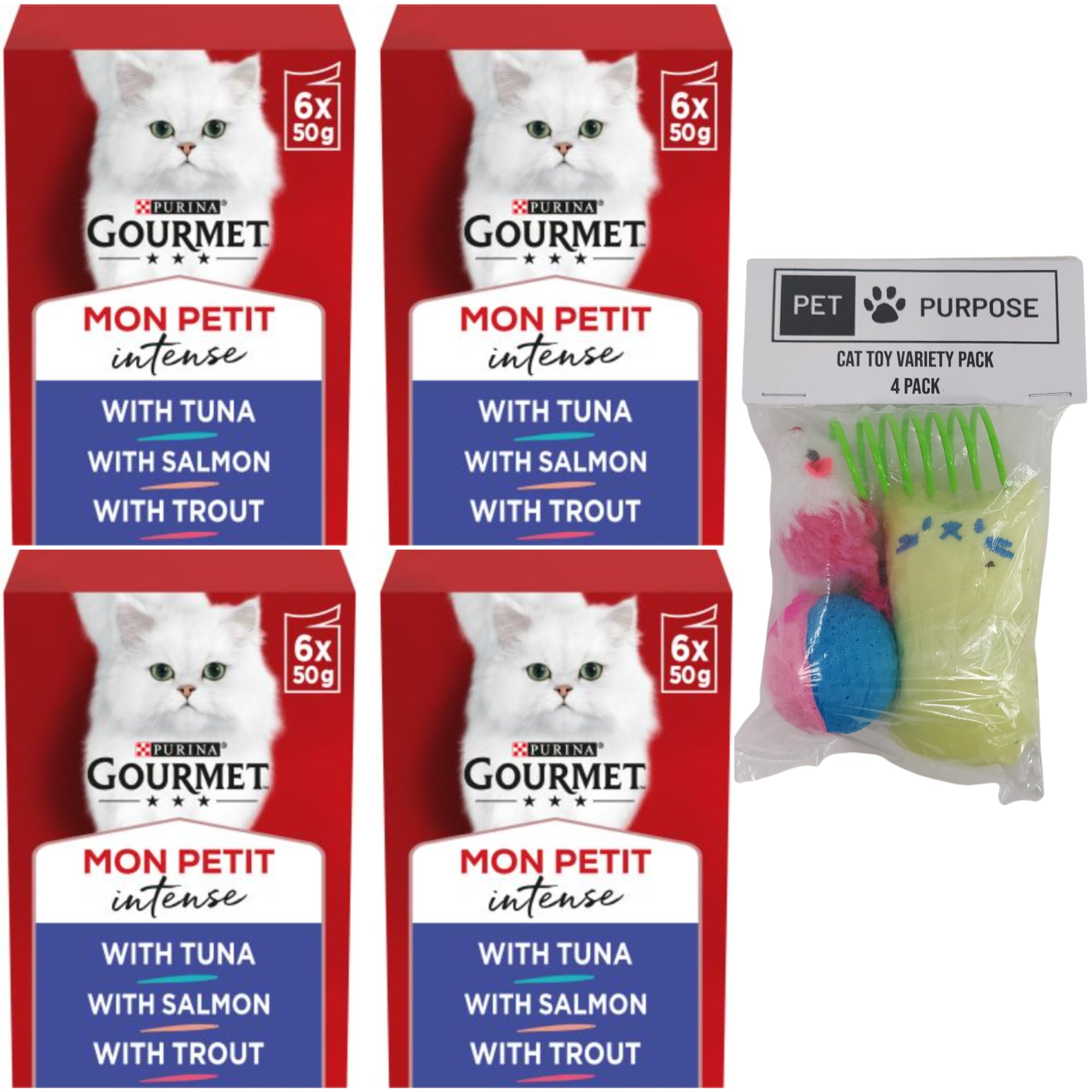 Pet Purpose Wet Cat Food Bundle Contains Mon Petit Intense | Fish ...