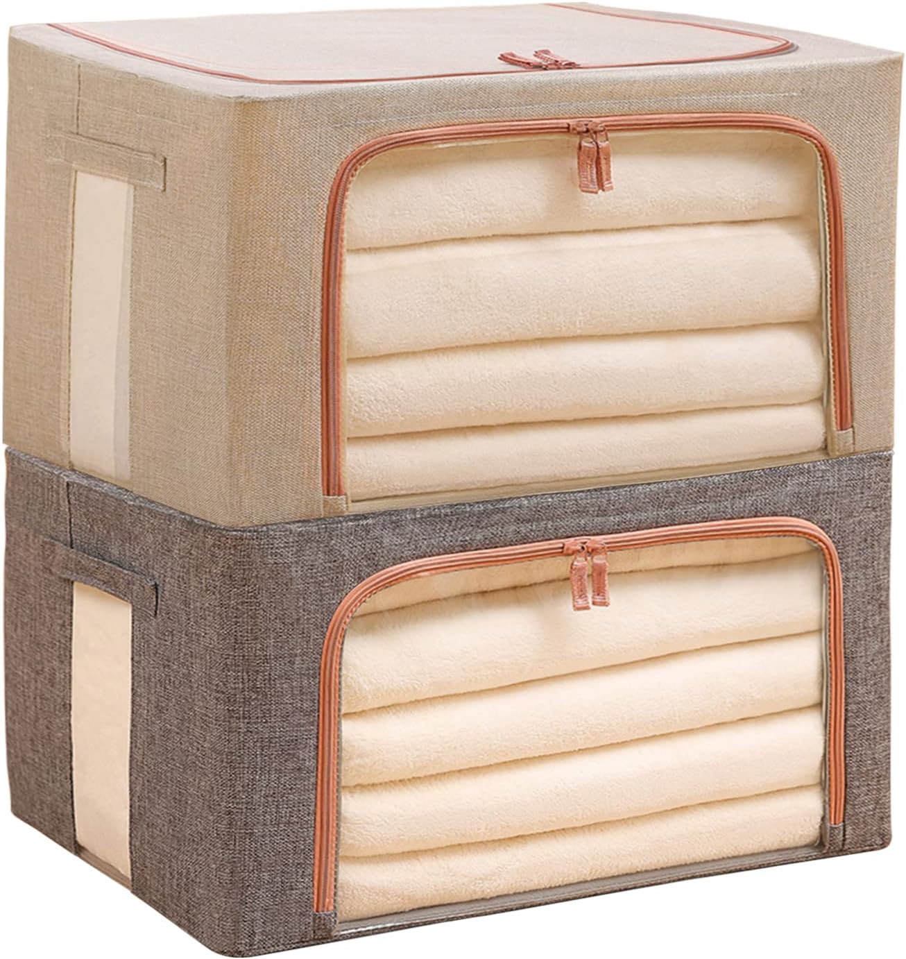 HEKOBAG 2 Pack Large Capacity Clothes Storage Bag Organizer with Handle ...