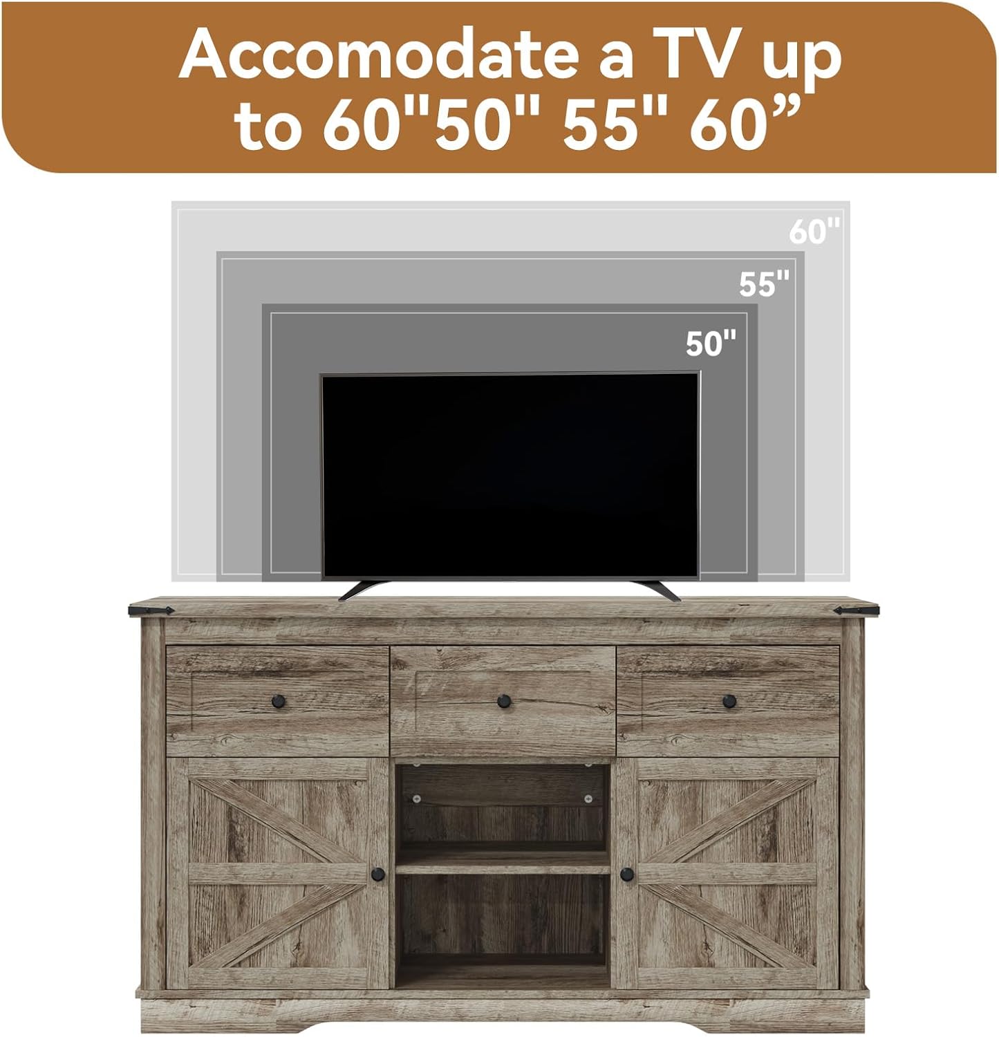 Aoxun Farmhouse Dresser TV Stand (Model TM-MDG001) User Manual