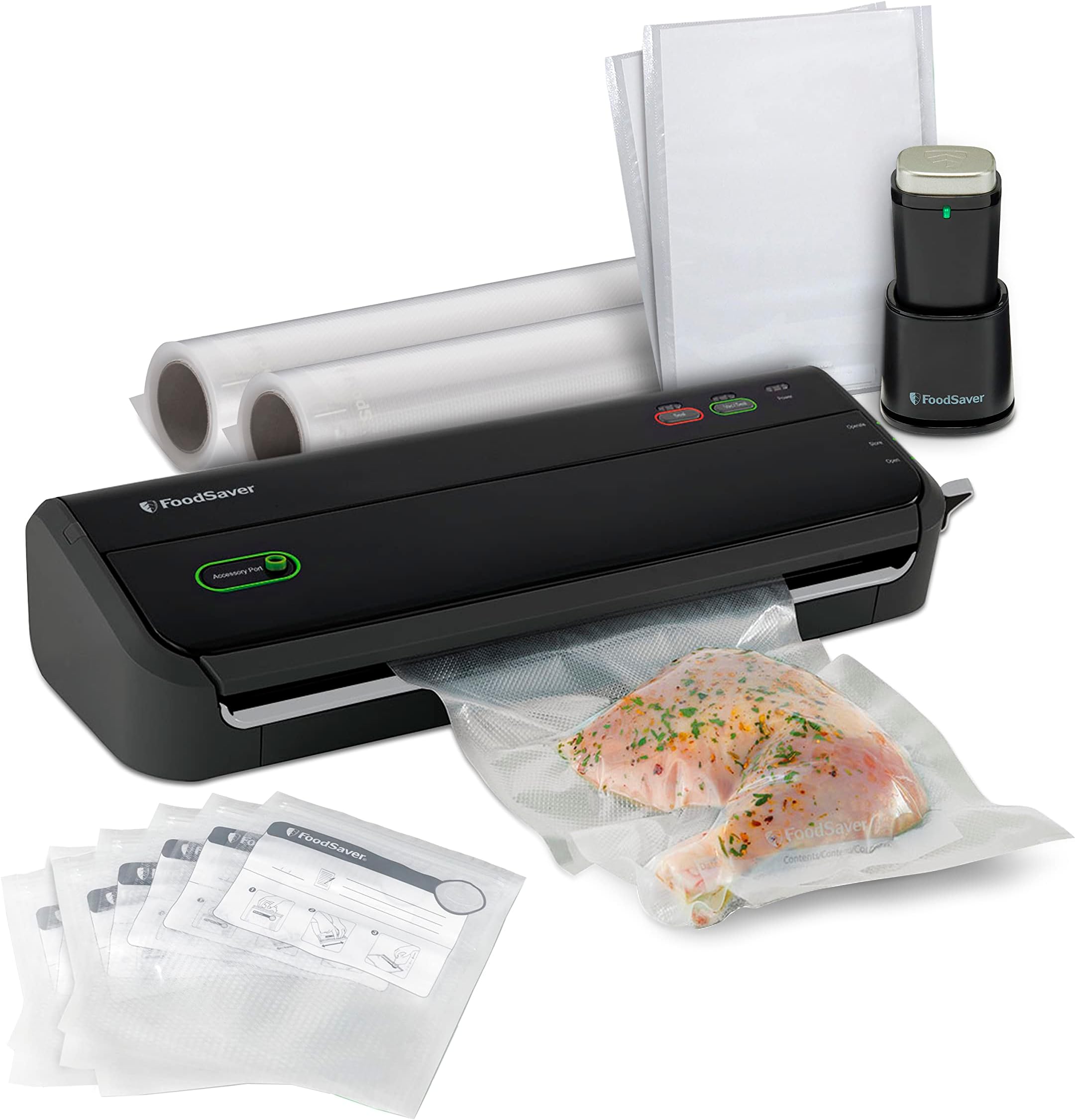 FoodSaver Machine à emballer sous vide peu encombrante avec sacs et ...