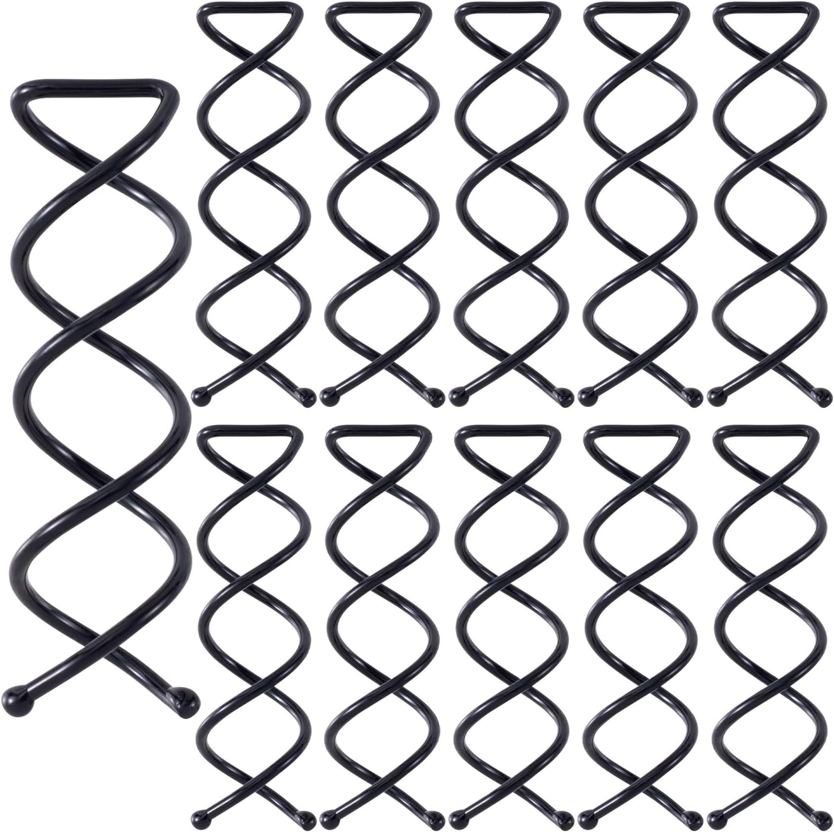 Amazon.com : 10PCS Spiral Hair Pins, Non-Scratch Ball Tips Screw Pins ...